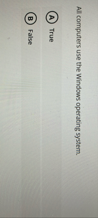 Solved All computers use the Windows operating | Chegg.com