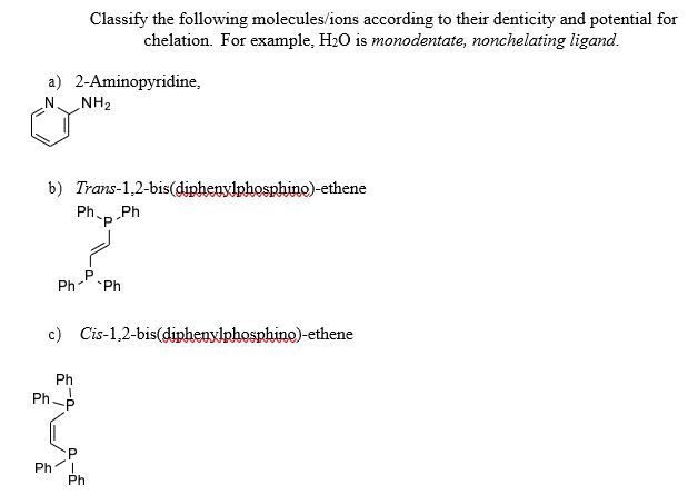 Solved Classify the following molecules/ions according to | Chegg.com