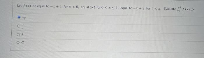 Solved Let S (x) be equal to -x + 1 for x