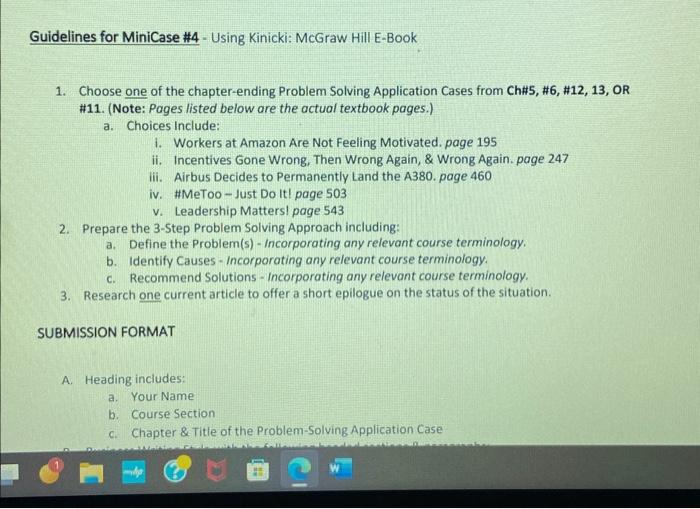 Solved 1. Choose one of the chapter-ending Problem Solving | Chegg.com