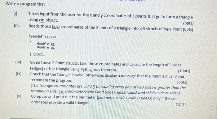 Solved Write a program that (i) Takes input from the user | Chegg.com