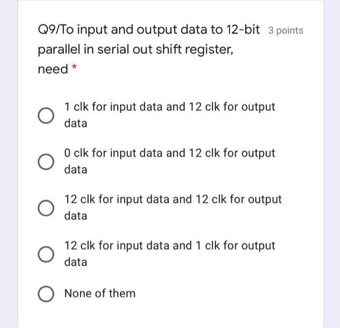 Solved Q9/To input and output data to 12-bit 3 points | Chegg.com