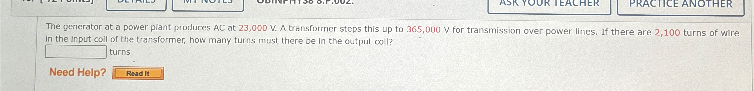 Solved The generator at a power plant produces AC ﻿at | Chegg.com