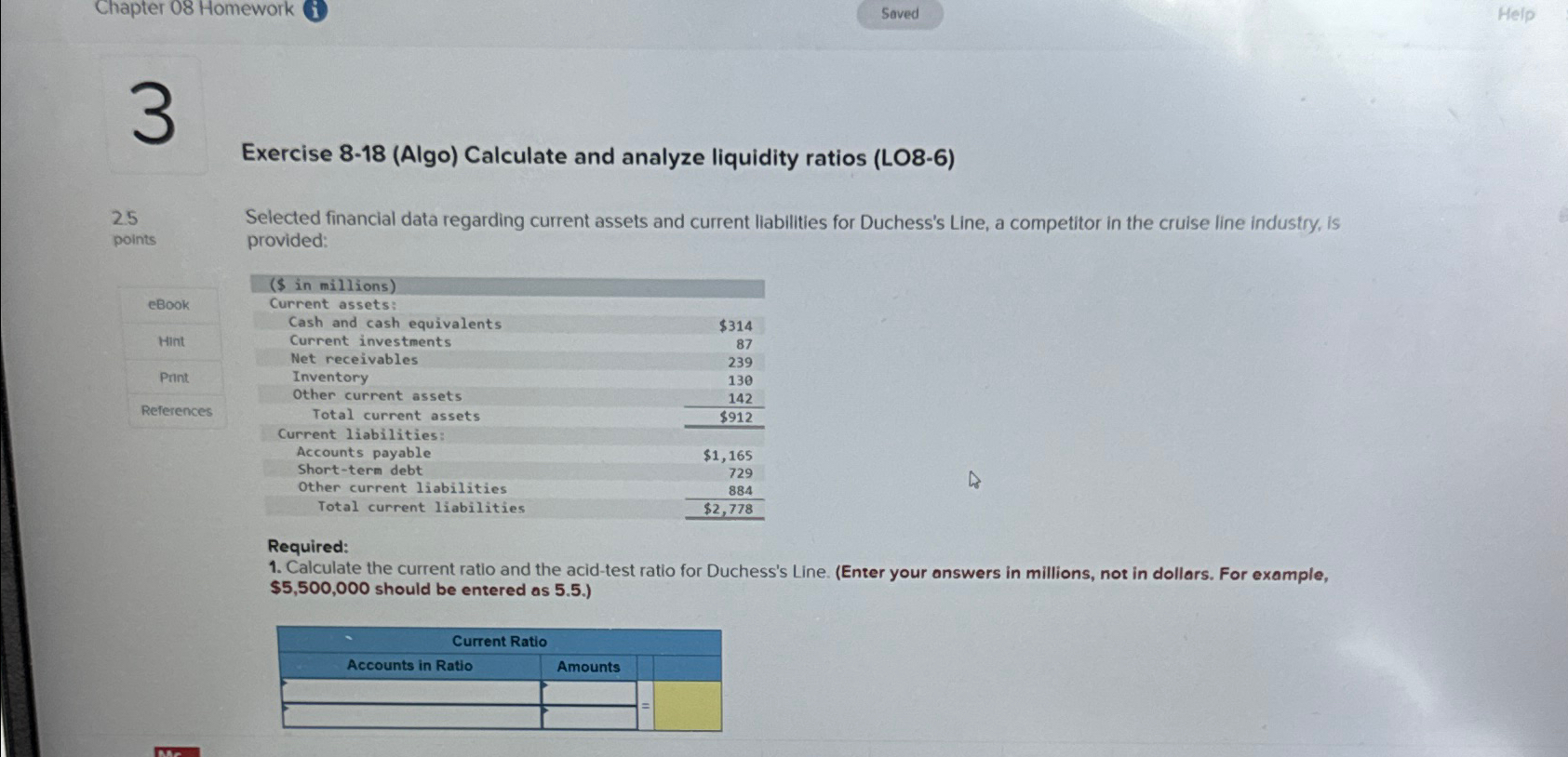 Solved Chapter 08 ﻿HomeworkHelp3Exercise 8-18 (Algo) | Chegg.com