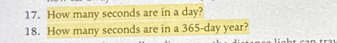 Solved How many seconds are in a day?How many seconds are in | Chegg.com