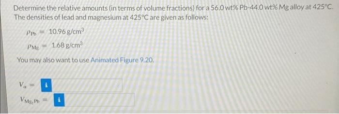 Solved Determine the relative amounts (in terms of volume | Chegg.com