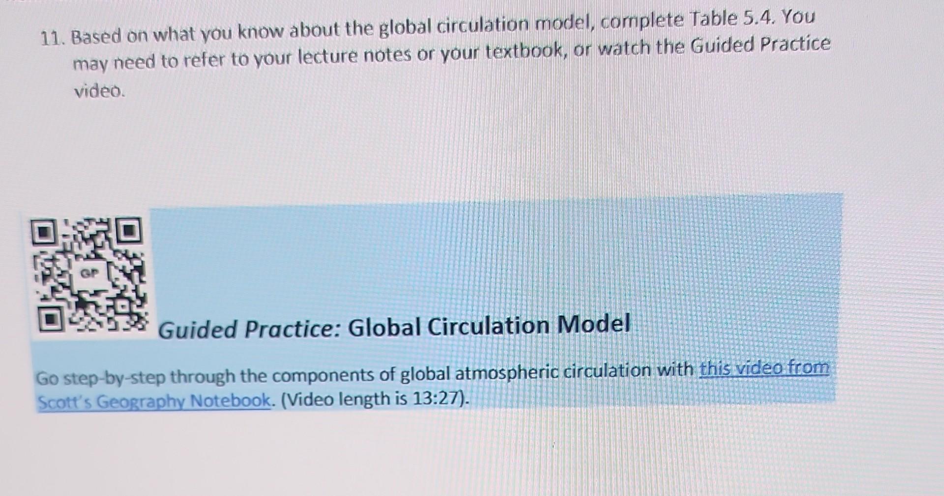 Solved 11. Based on what you know about the global | Chegg.com