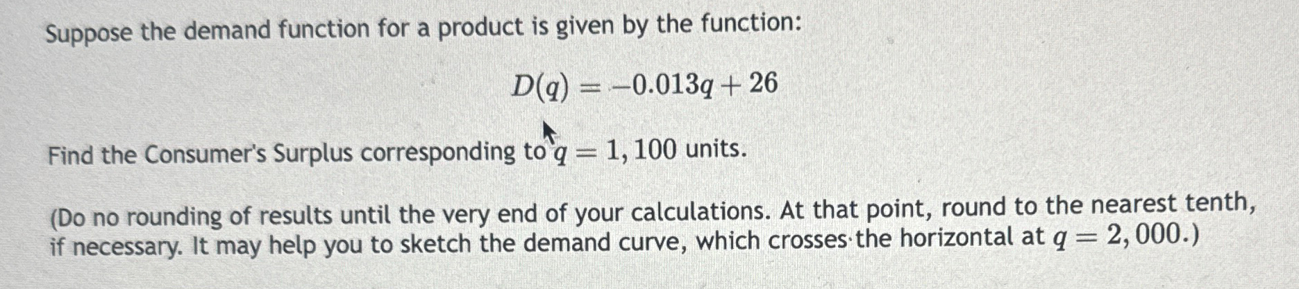 Solved Suppose the demand function for a product is given by | Chegg.com