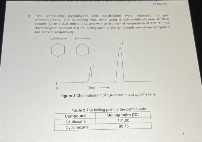 Solved p) Two compounds (cyclohexane and 1,4-dioxane) were | Chegg.com