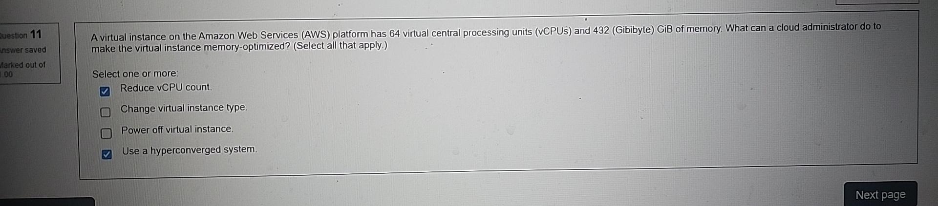 Solved luestion 11make the virtual instance | Chegg.com