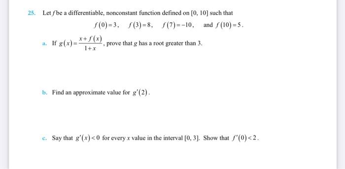 Solved 25. Let ſbe a differentiable, nonconstant function | Chegg.com