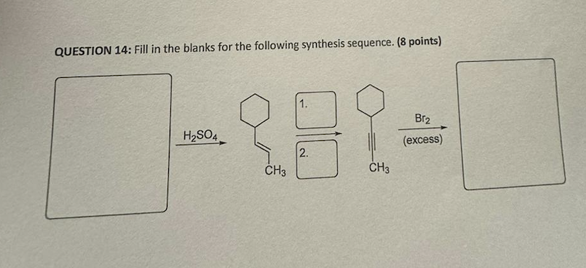 Solved QUESTION 14: Fill in the blanks for the following | Chegg.com