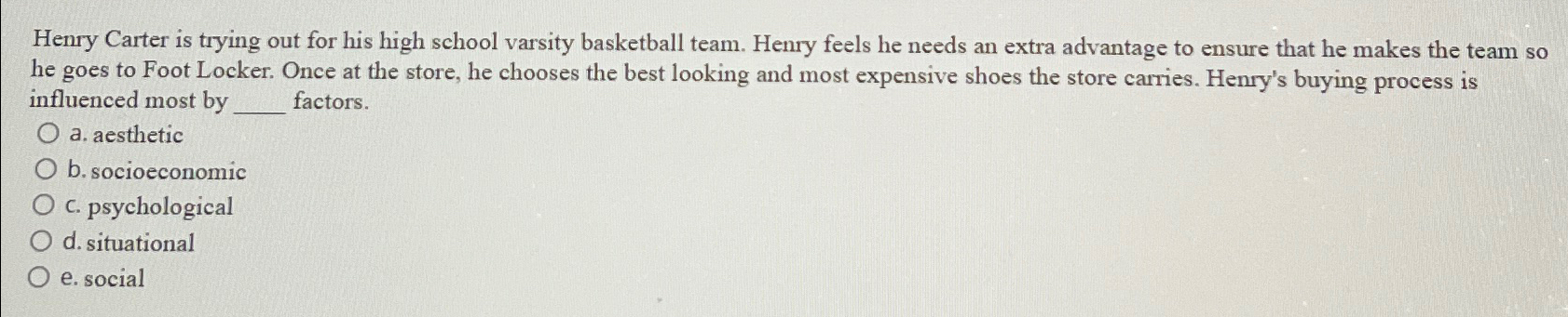 Solved Henry Carter is trying out for his high school | Chegg.com