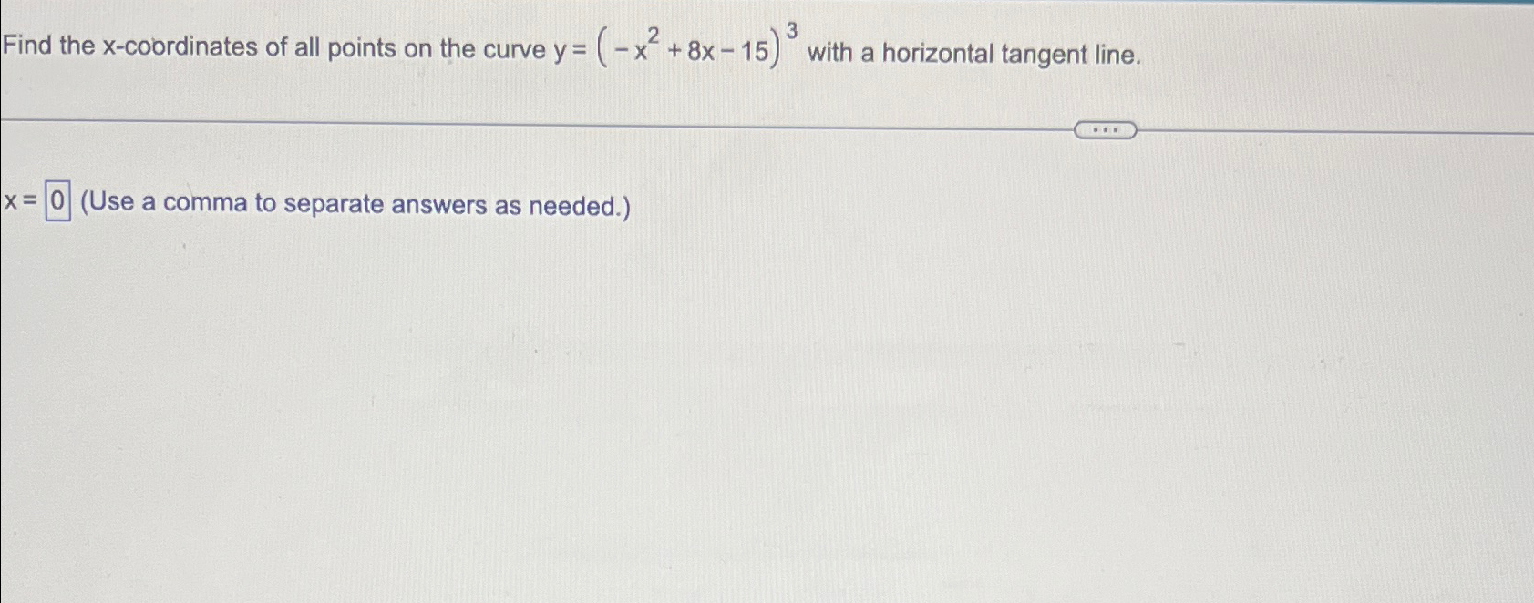 Solved Find the x-coordinates of all points on the curve | Chegg.com