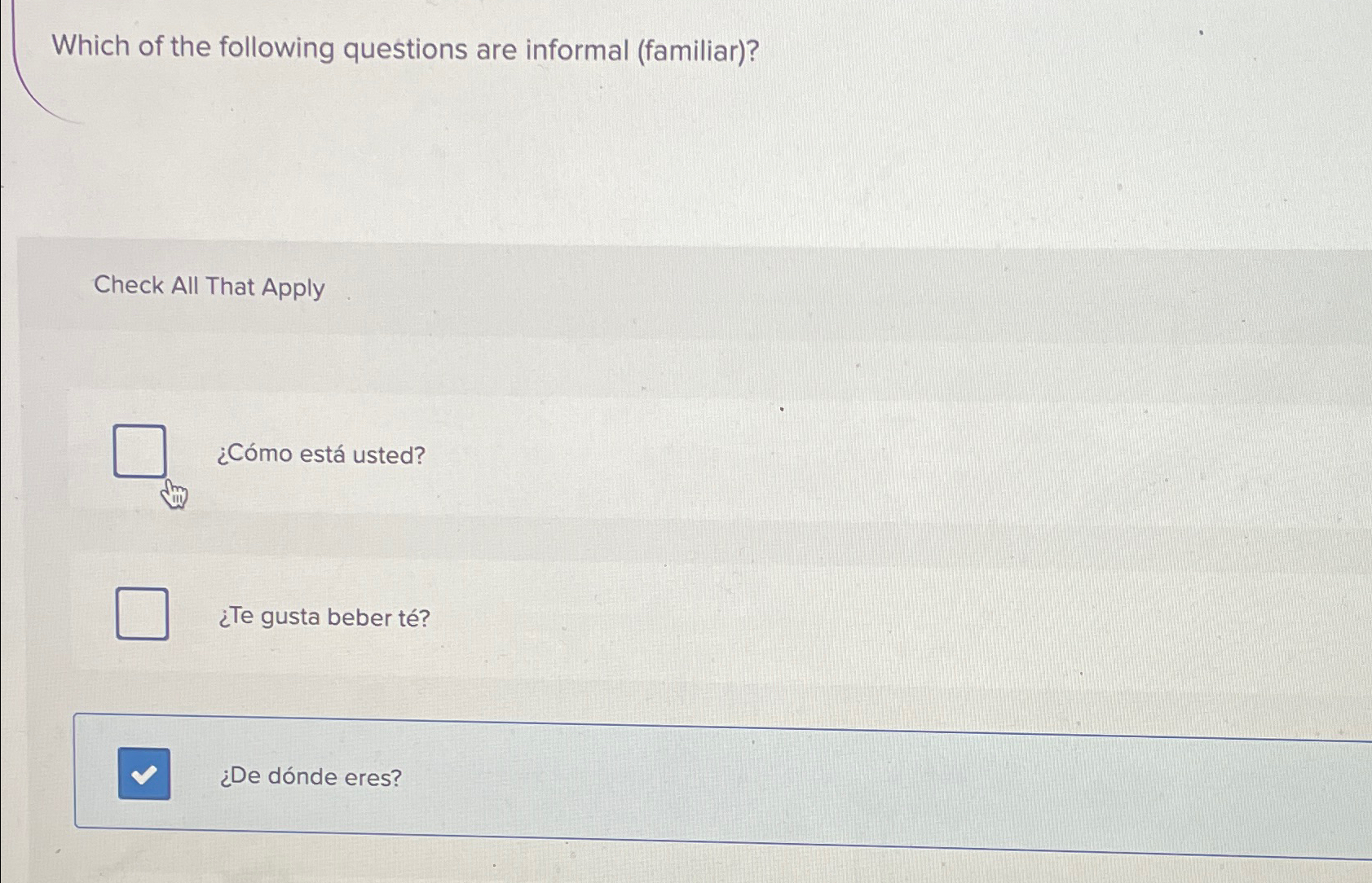 Solved Which of the following questions are informal | Chegg.com