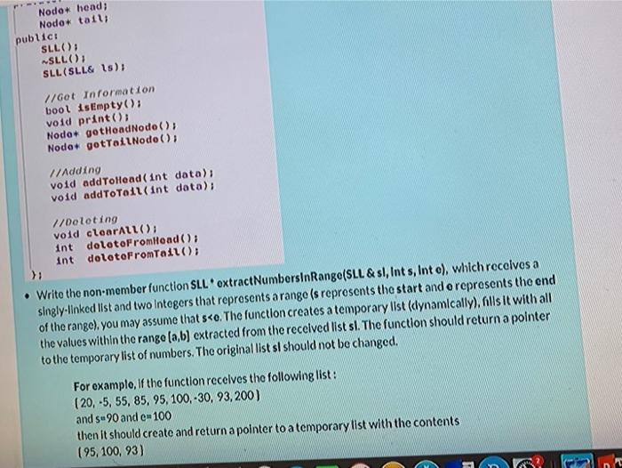 Solved Consider the following Node and SLL class | Chegg.com
