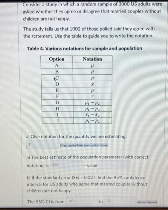 Solved Consider a study in which a random sample of 3000 US | Chegg.com