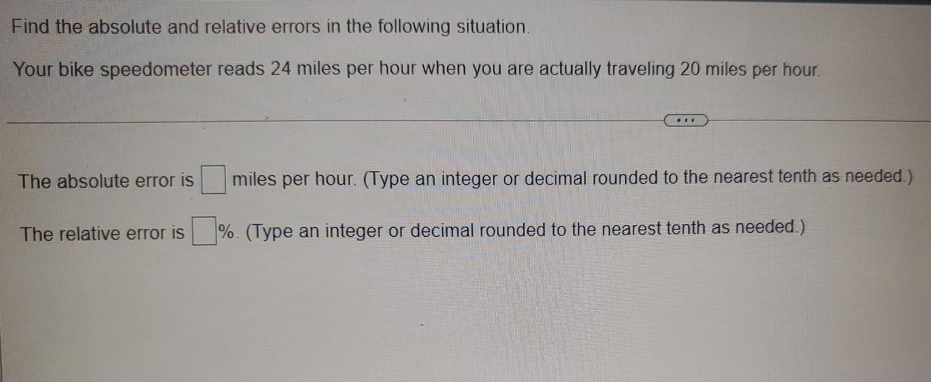 Solved Find the absolute and relative errors in the | Chegg.com