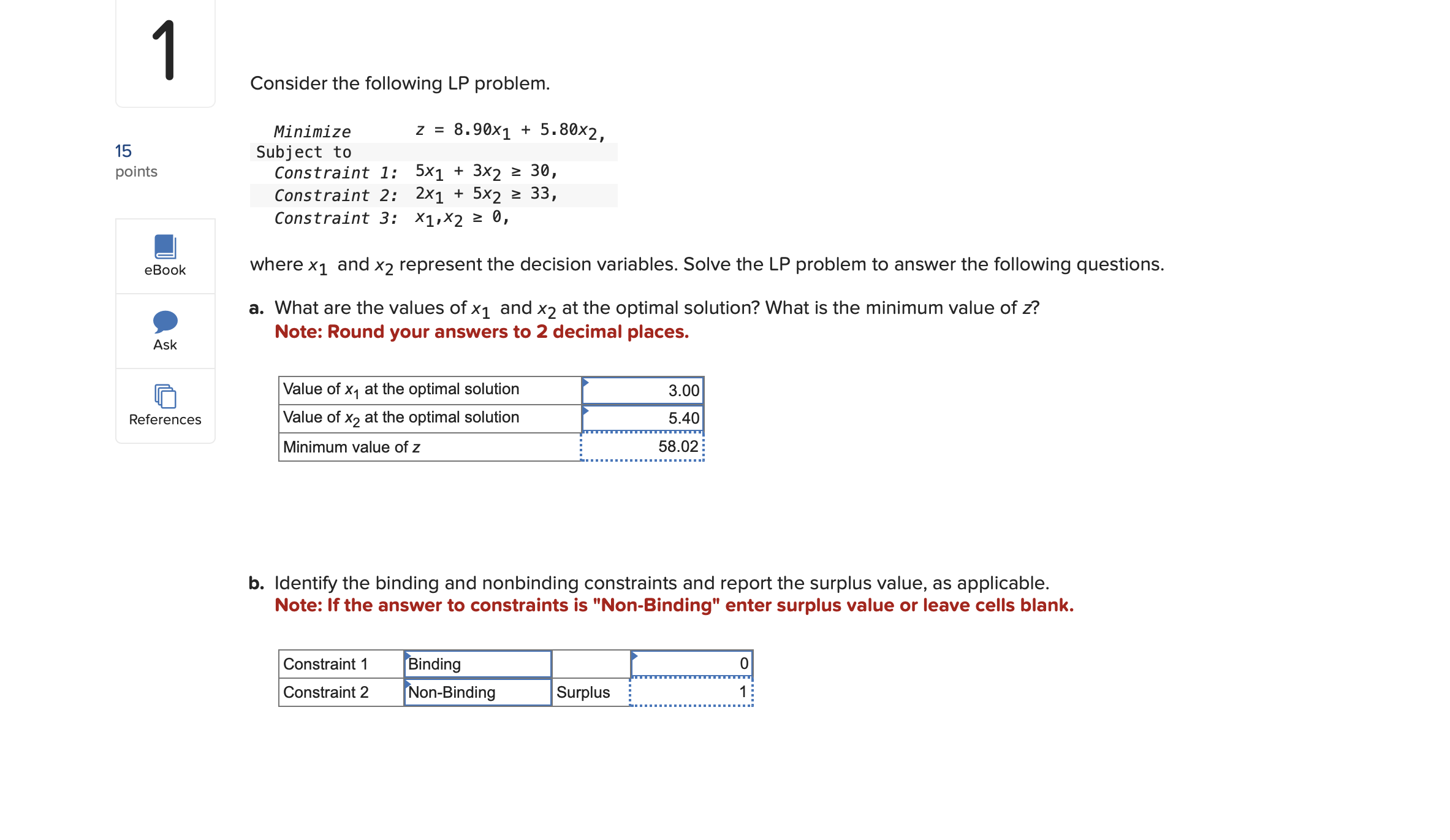 Solved Consider the following LP | Chegg.com