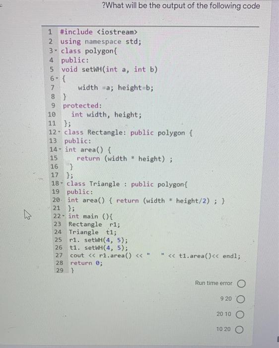 Solved ?What will be the output of the following code 1 | Chegg.com