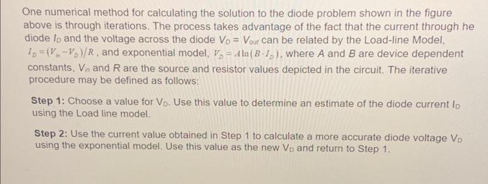 One numerical method for calculating the solution to | Chegg.com