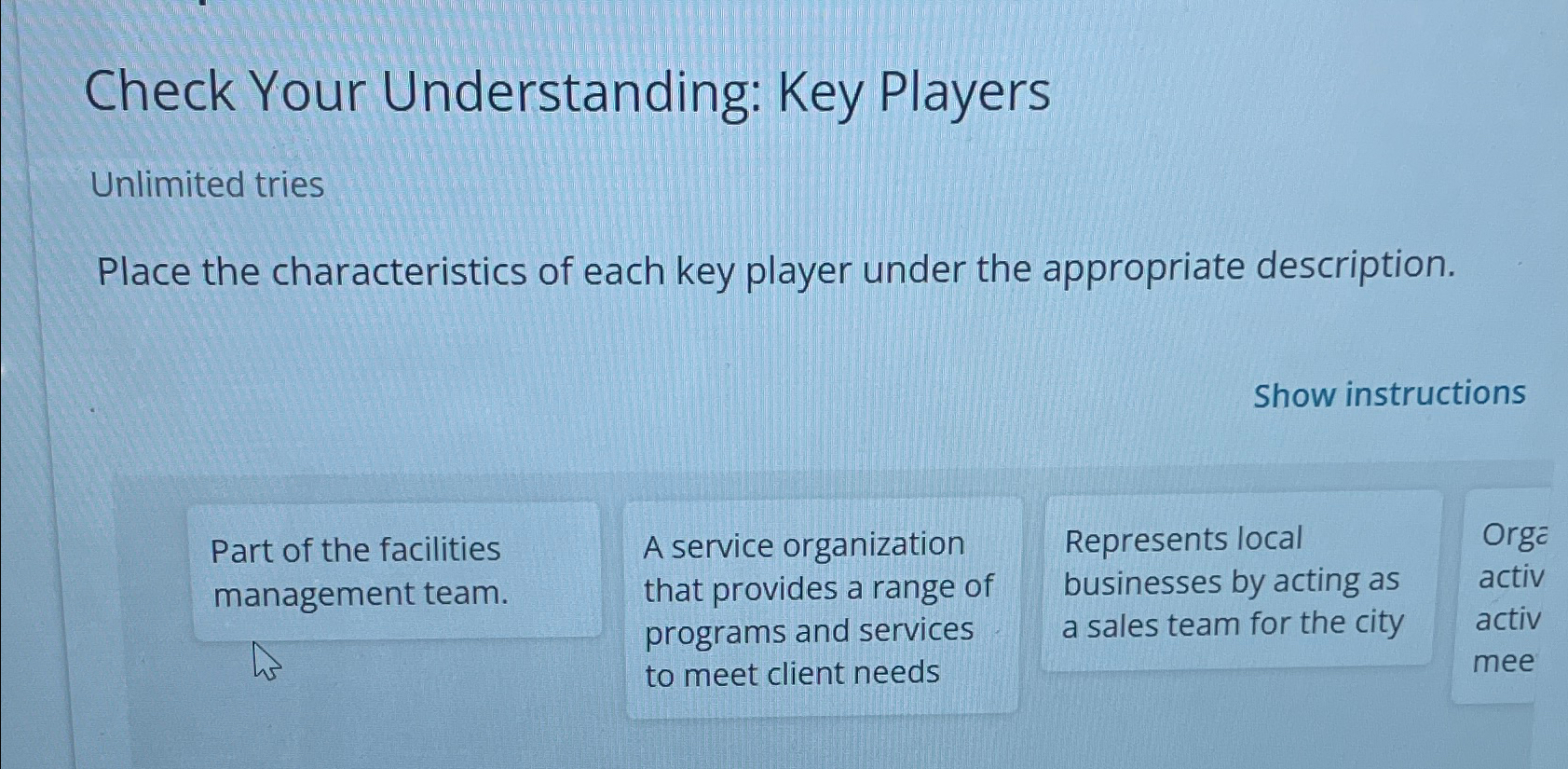 Solved Check Your Understanding: Key PlayersUnlimited | Chegg.com