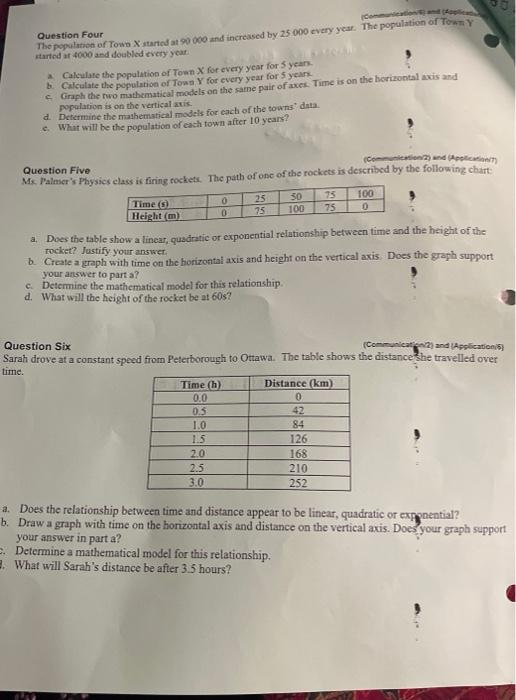 Solved Question Four Question Four rarted at 4000 and | Chegg.com