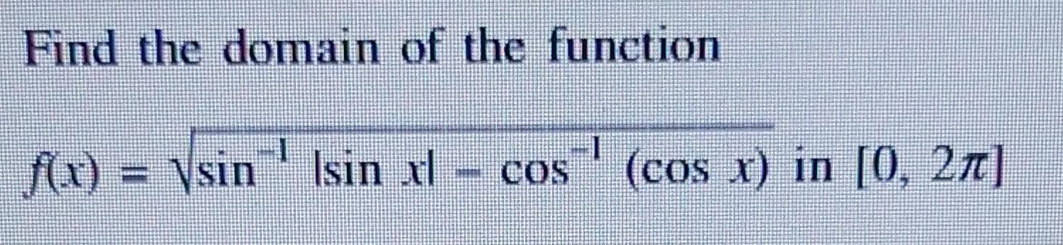 Solved Find the domain of the function \\[ f(x)=\\sqrt{\\sin | Chegg.com