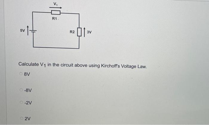 Solved Calculate V1 in the circuit above using Kirchoff's | Chegg.com