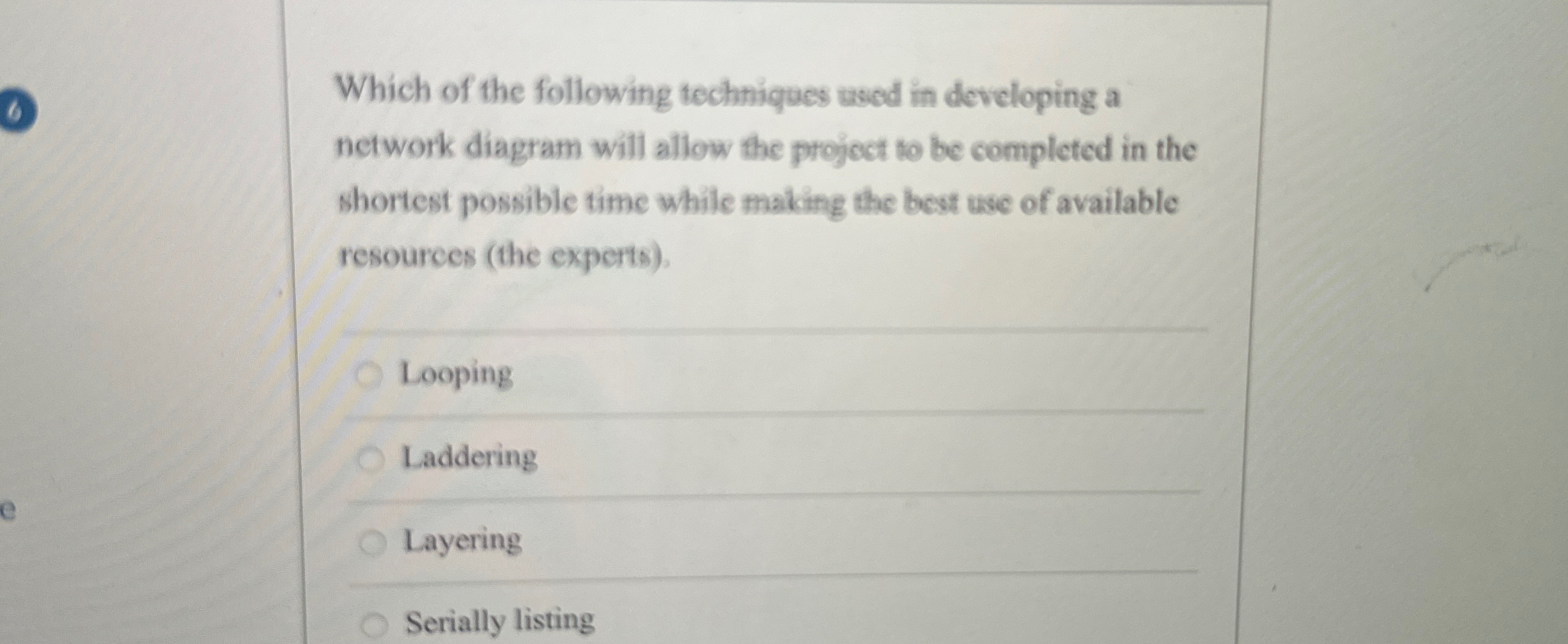 Solved Which of the following techniques used in developing | Chegg.com