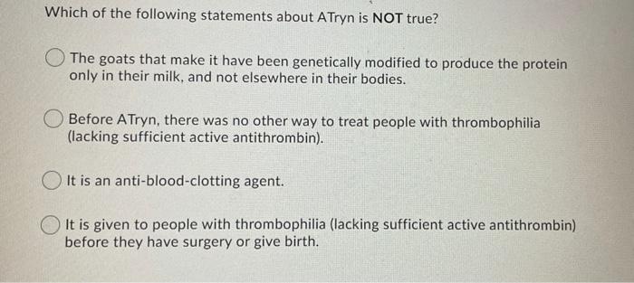 Solved Which of the following statements about the OncoMouse | Chegg.com