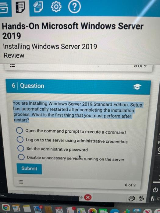 Solved Hands-On Microsoft Windows Server 2019 Installing | Chegg.com