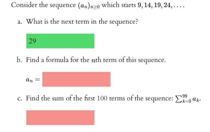 Solved Consider the sequence (an)n≥0 which starts | Chegg.com