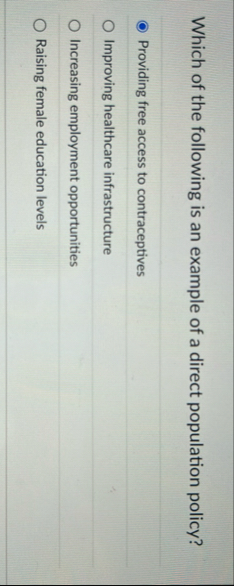 Solved Which of the following is an example of a direct | Chegg.com