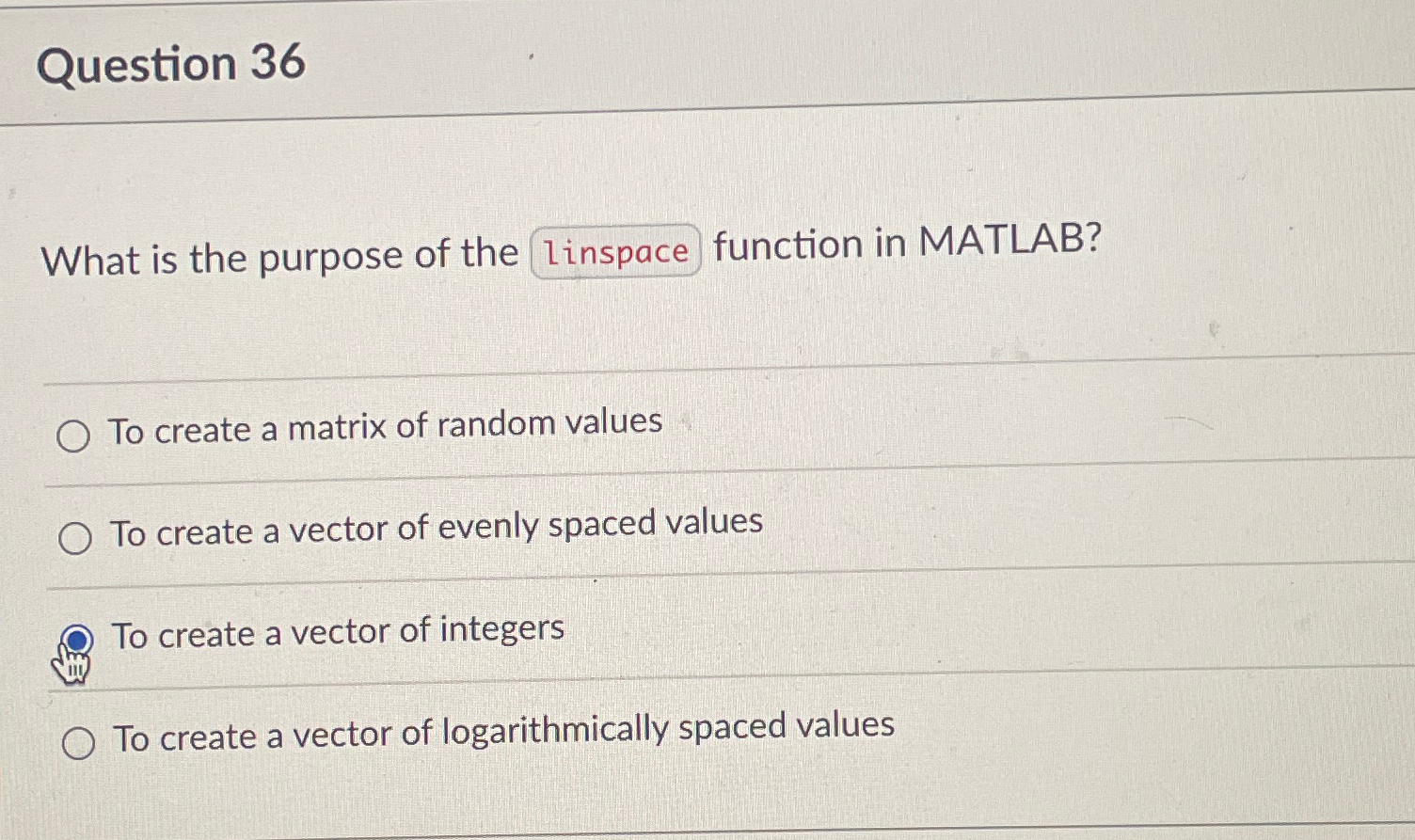 Solved Question 36What is the purpose of the function in | Chegg.com