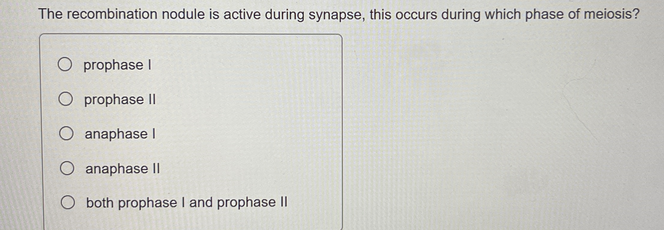 Solved The recombination nodule is active during synapse, | Chegg.com