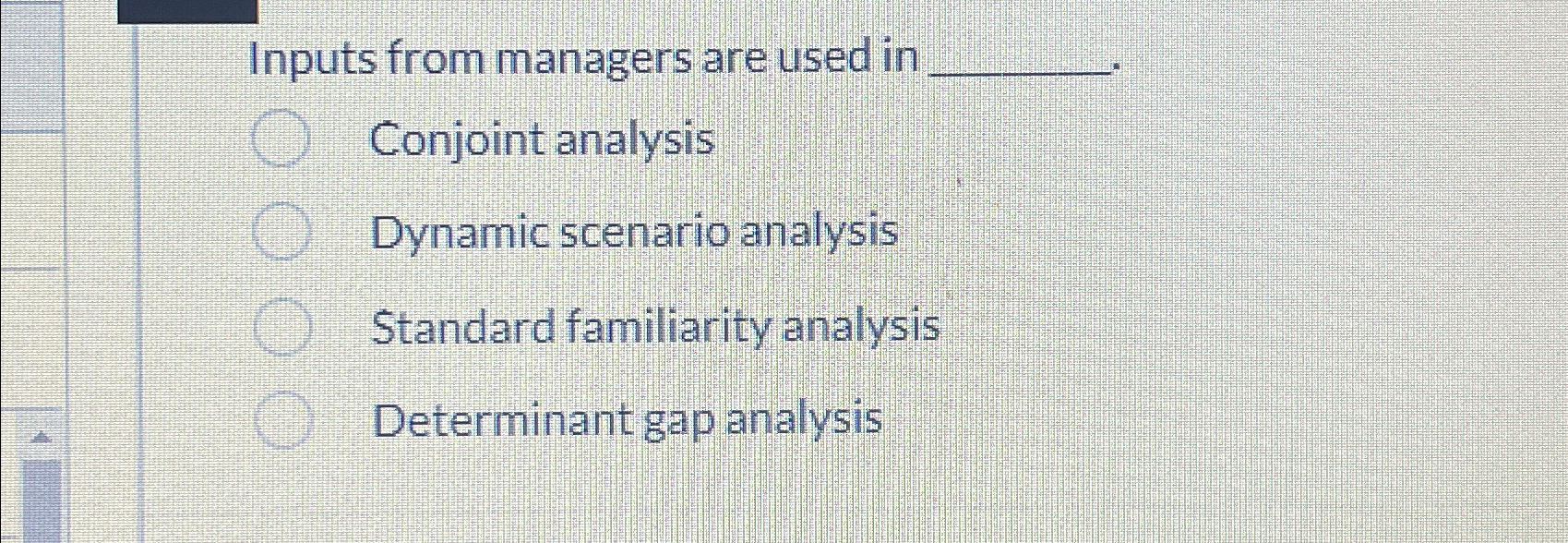 Solved Inputs from managers are used inConjoint | Chegg.com
