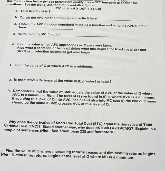 Solved Use the function below (whose parameters qualify it | Chegg.com