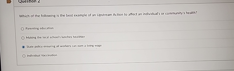 Solved Which of the following is the best example of an | Chegg.com