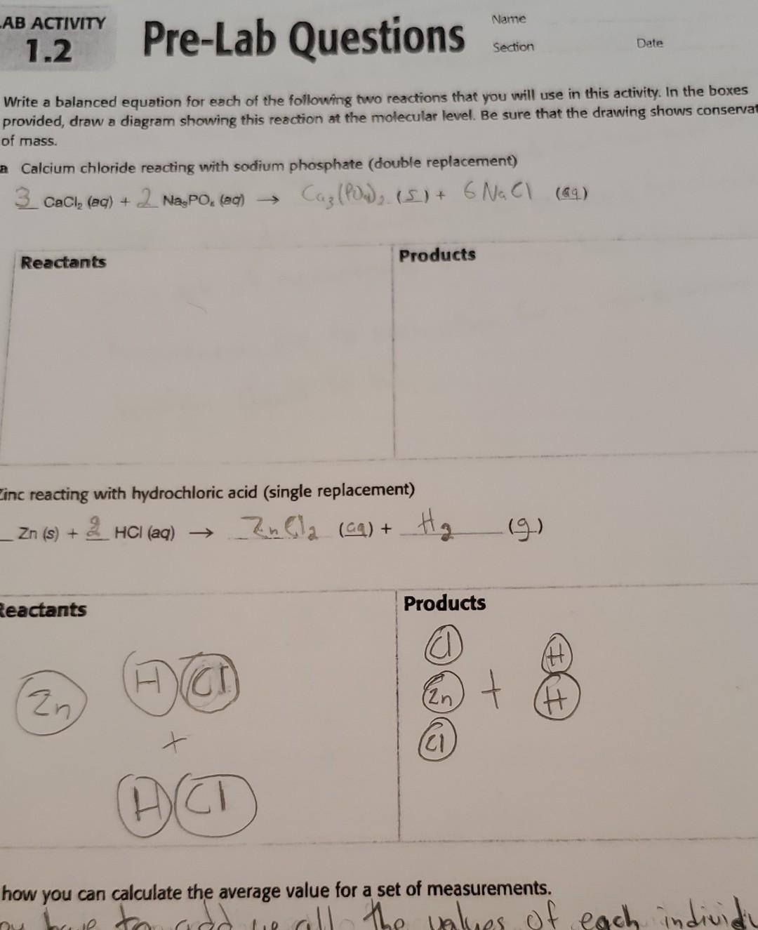 Solved Name AB ACTIVITY 1.2 Pre-Lab Questions Section Date | Chegg.com