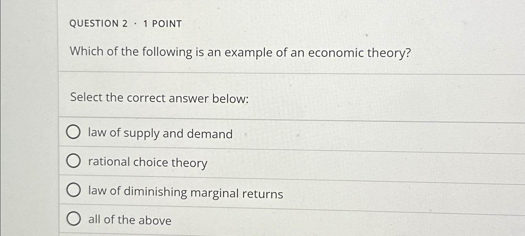 Solved QUESTION 2 - 1 ﻿POINTWhich of the following is an | Chegg.com