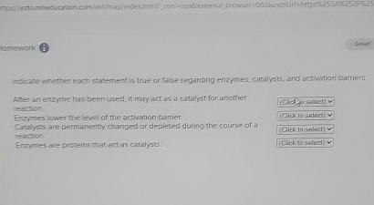 Solved tomework (i)Indicate whether each statement is true | Chegg.com