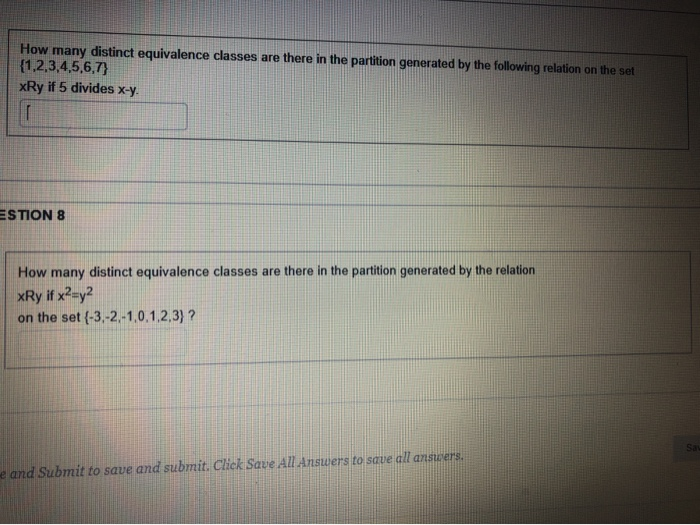 Solved How many distinct equivalence classes are there in | Chegg.com