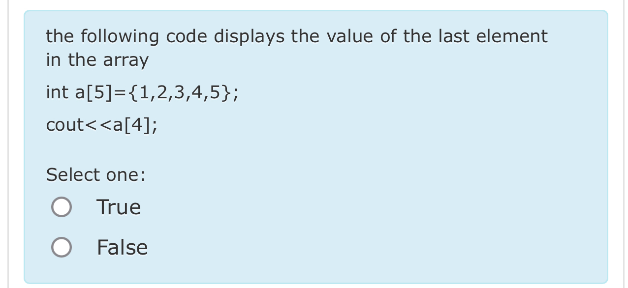 Solved the following code displays the value of the last | Chegg.com