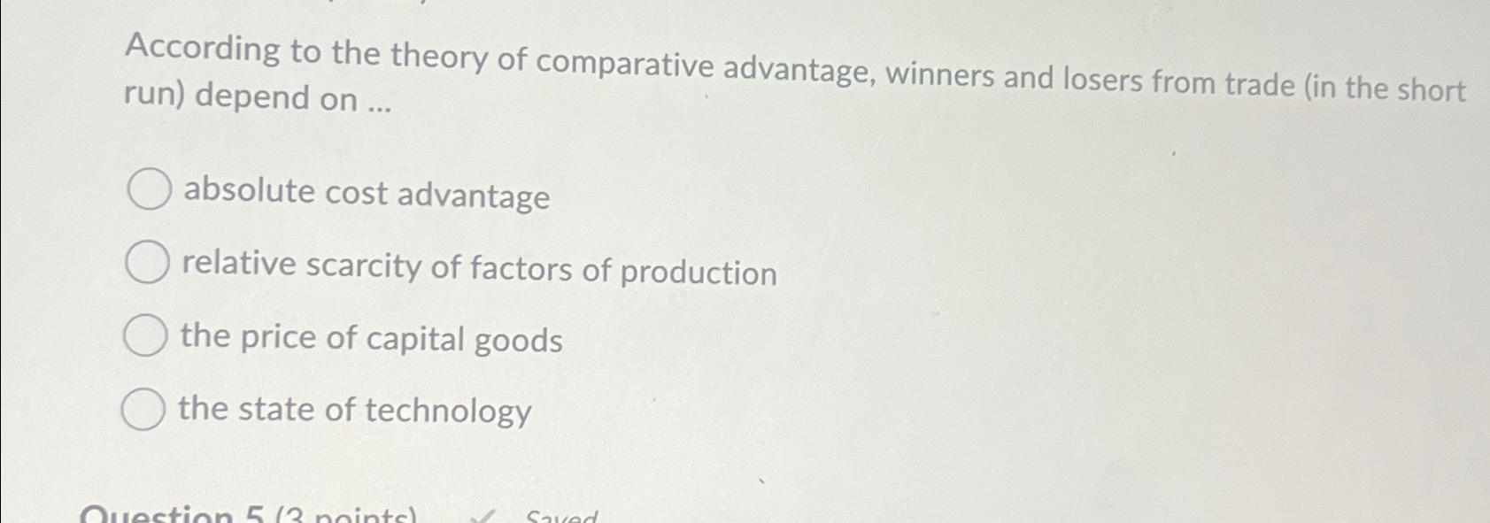 Solved According to the theory of comparative advantage, | Chegg.com