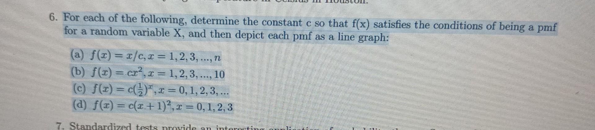 Solved 6. For each of the following, determine the constant | Chegg.com