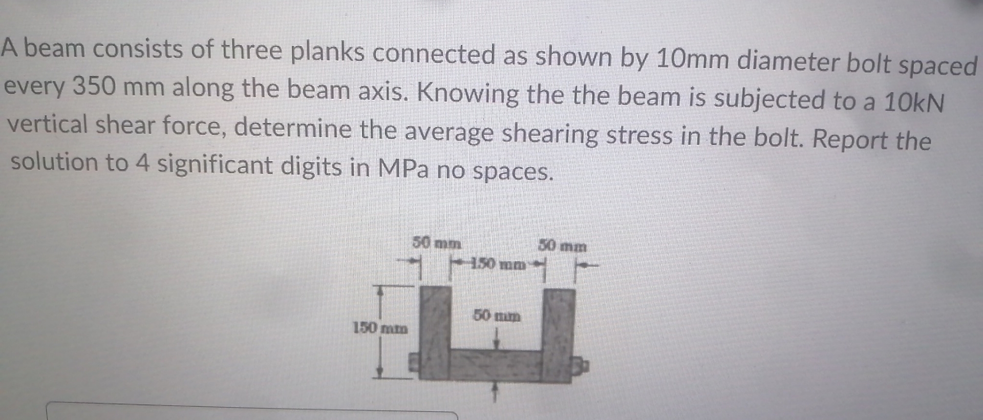 Solved A beam consists of three planks connected as shown by | Chegg.com