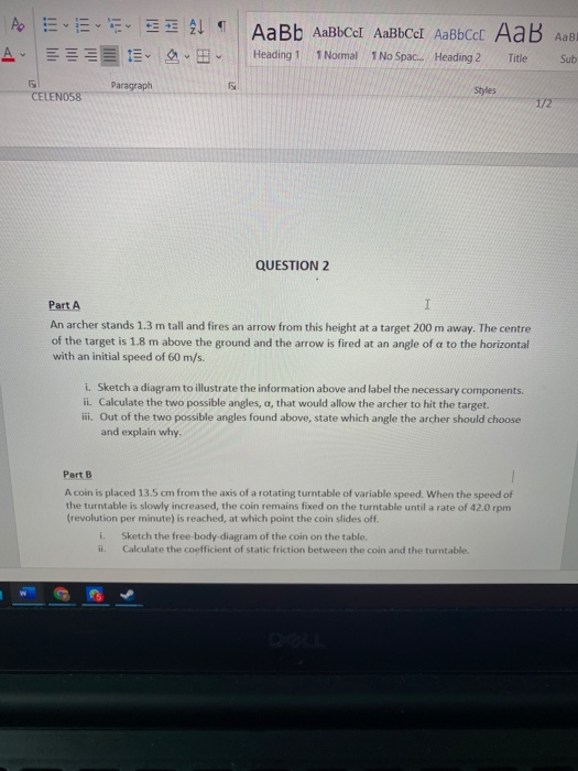 Solved A E AL A AaBb AaBbcc AaBbcc Aabbccc AaB AaB Heading 1 | Chegg.com