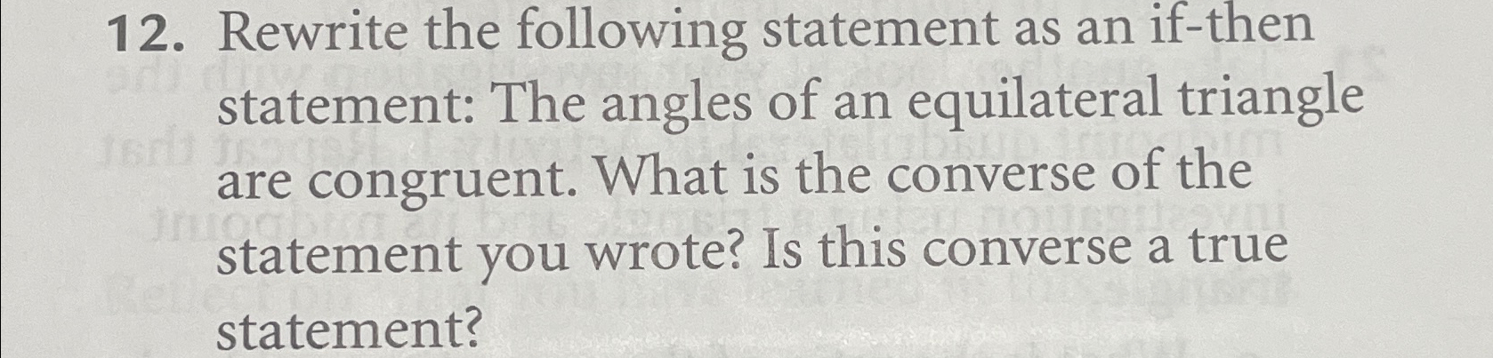 Solved Rewrite the following statement as an if-then | Chegg.com