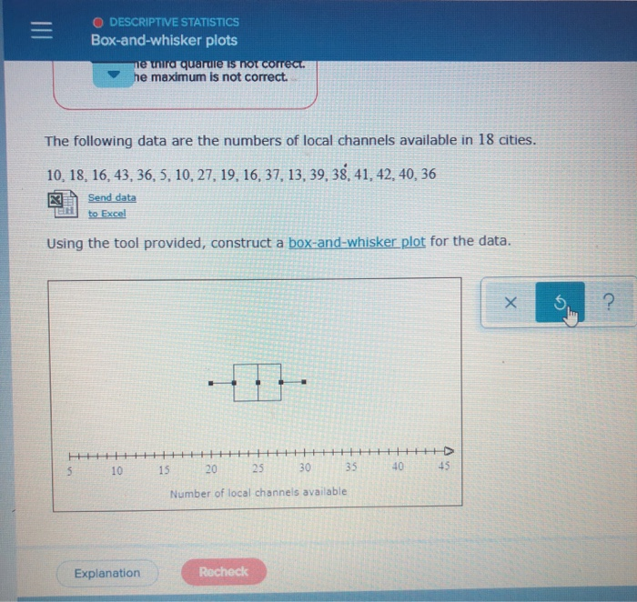 Solved = O DESCRIPTIVE STATISTICS Box-and-whisker plots ne | Chegg.com